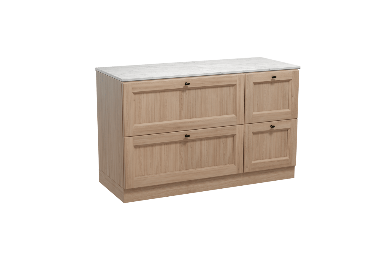 Balmani Lemon staand badmeubel 135 x 55 cm verweerd eiken met Stretto ...