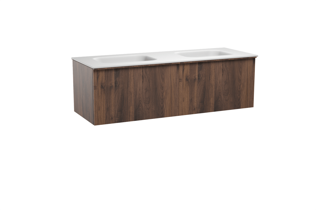 Balmani Forma zwevend badmeubel 150 x 55,5 cm amerikaans notenhout met ...