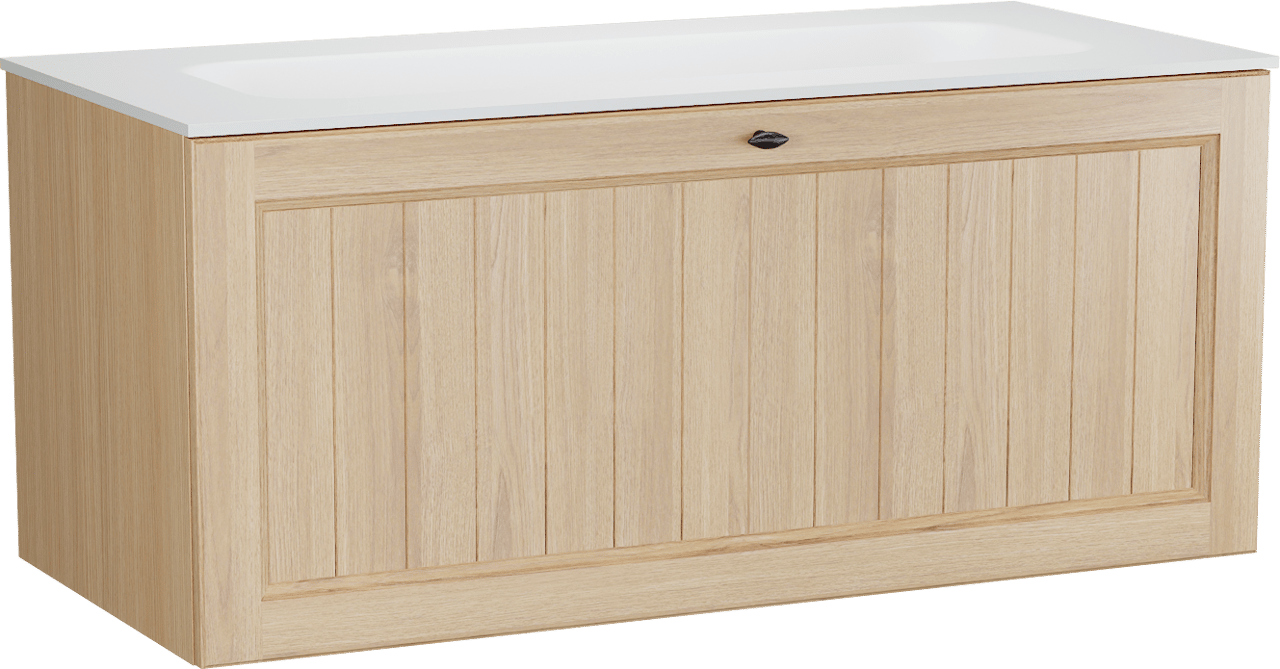 Balmani Lemon zwevend badmeubel 120 x 55 cm, fineer naturel eiken met ...