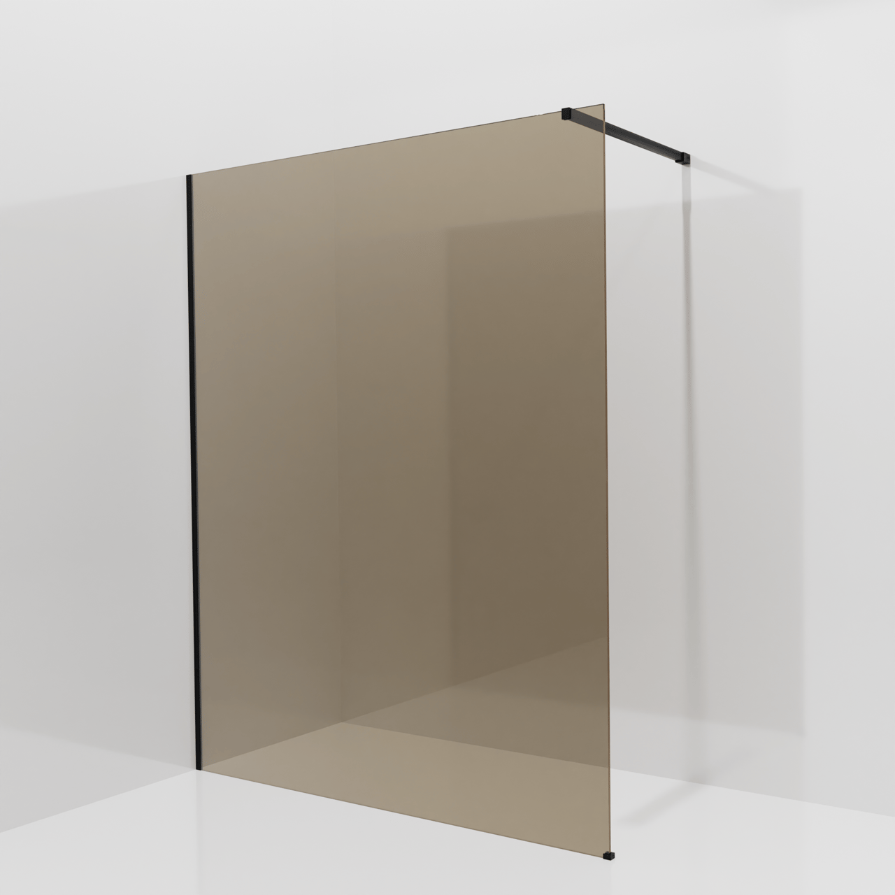 Balmani Modular douche à l'italienne: 160 x 200 cm, Verre bronze avec ...