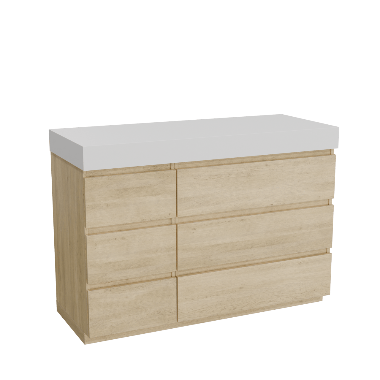 Balmani Lucida staand badmeubel 135 x 55 cm verweerd eiken met Dominus ...
