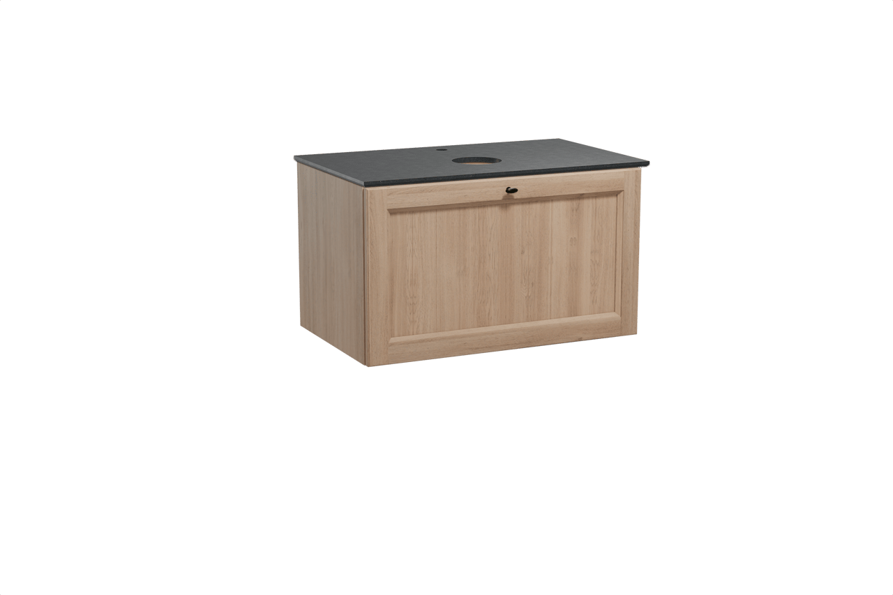 Balmani Lemon zwevend badmeubel 90 x 55 cm verweerd eiken met Facetta ...