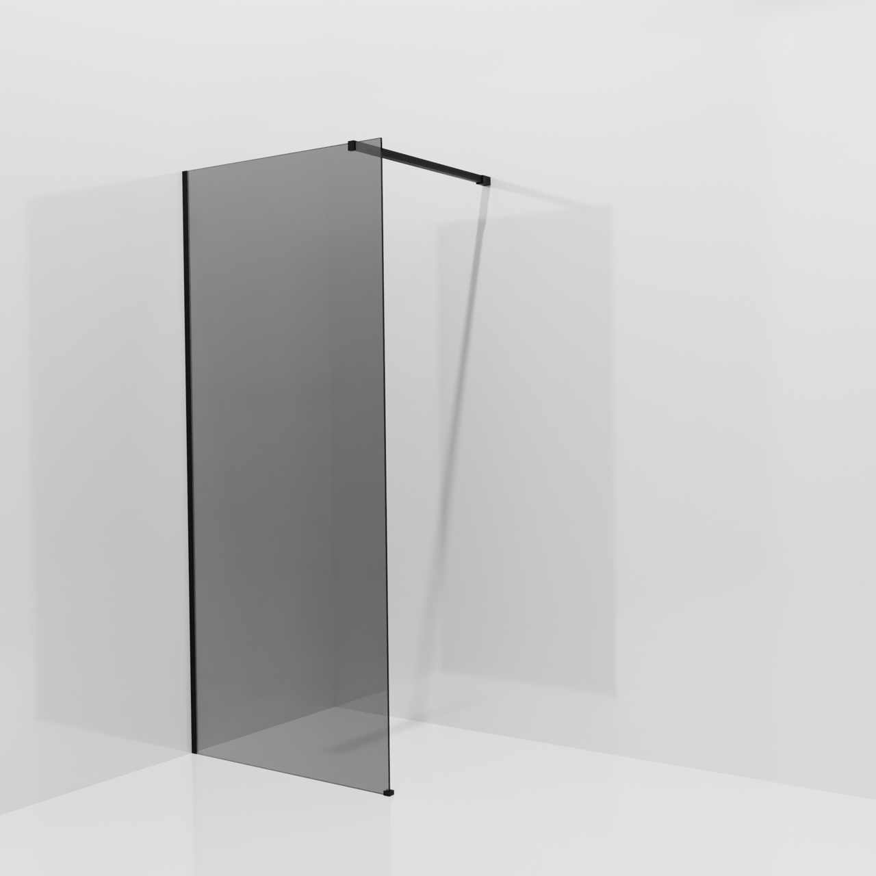 Balmani Modular inloopdouche: 90 x 200 cm, Rookglas met coating, Mat ...