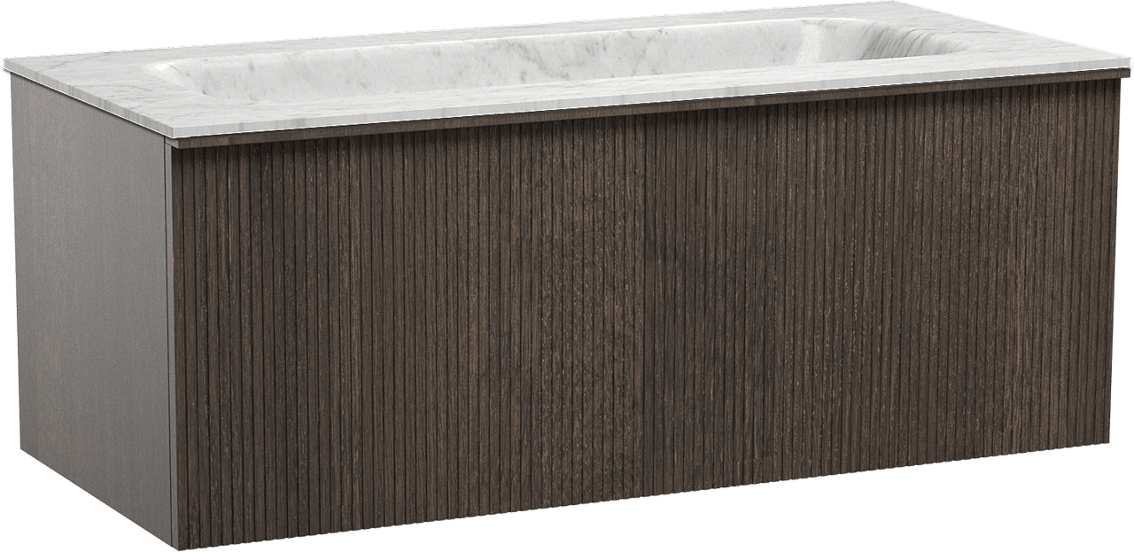 Balmani Forma zwevend badkamermeubel 120 x 55,5 cm gerookte eik met ...