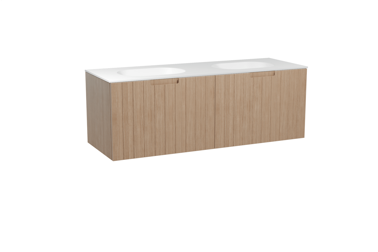 Balmani Adagio zwevend badmeubel 150 x 55 cm verweerd eiken met Tablo ...