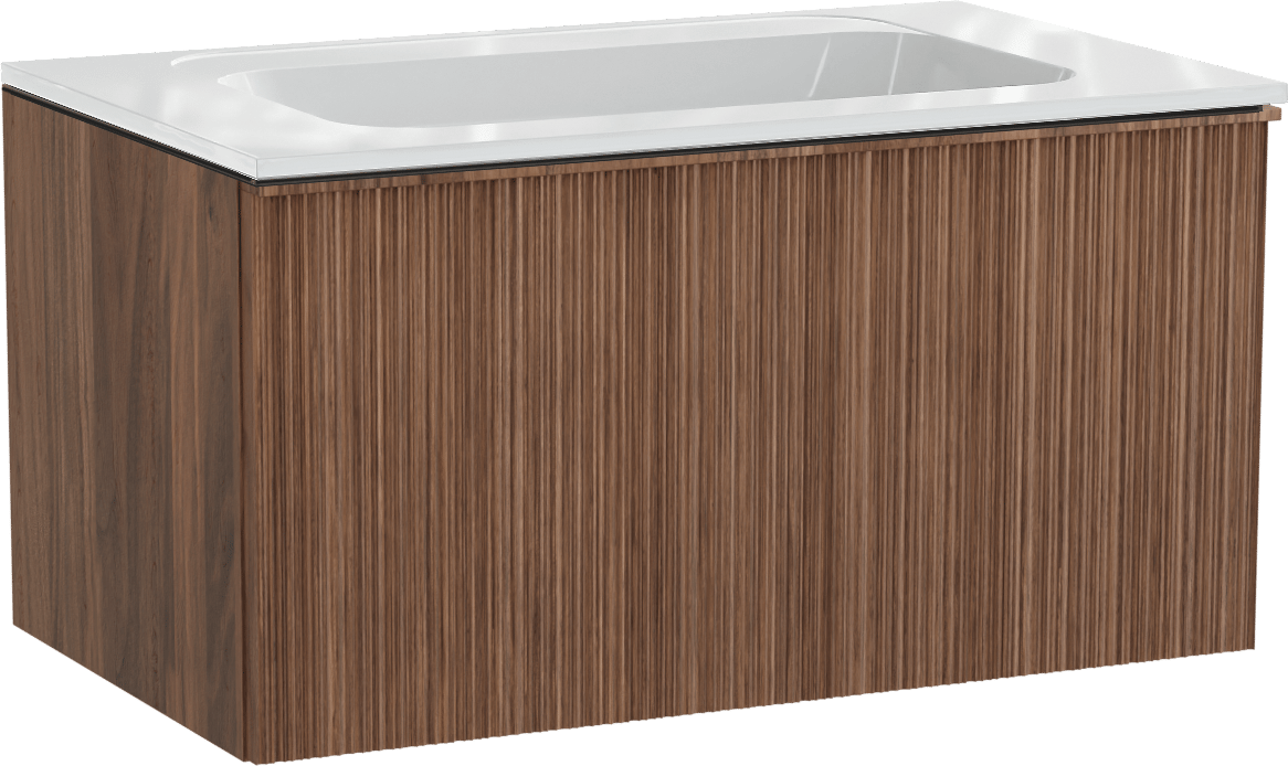 Balmani Forma zwevend badmeubel 90 x 55,5 cm amerikaans notenhout met ...