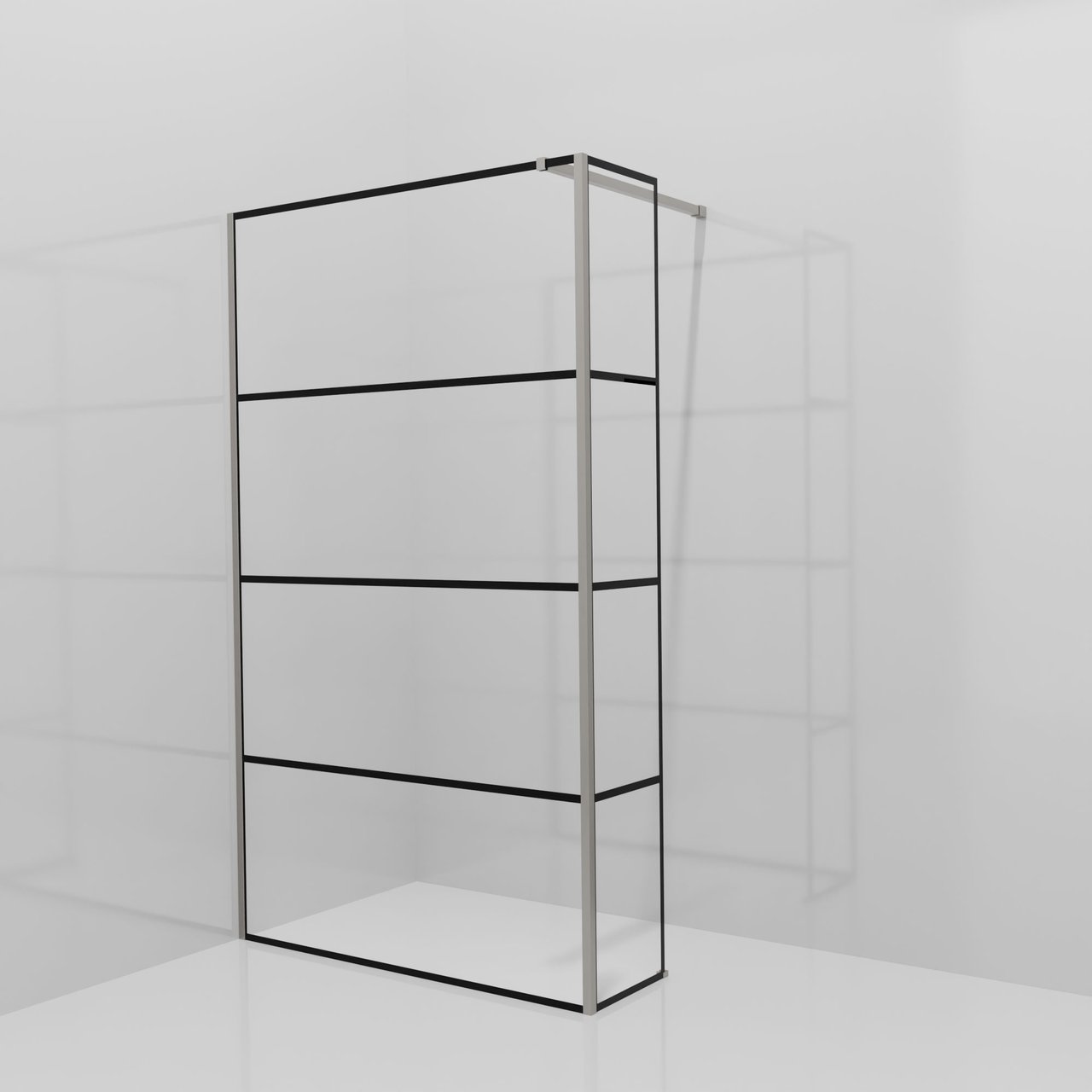 Balmani Modular inloopdouche met vaste zijwand: 120 x 200 cm, Lined ...